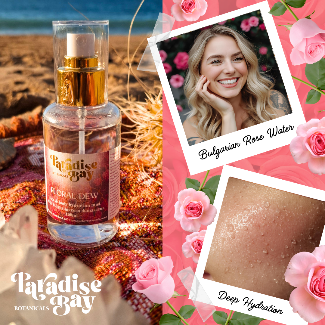 FLORAL DEW - Rose Toning Face Hydration Mist – Paradise Bay Botanicals